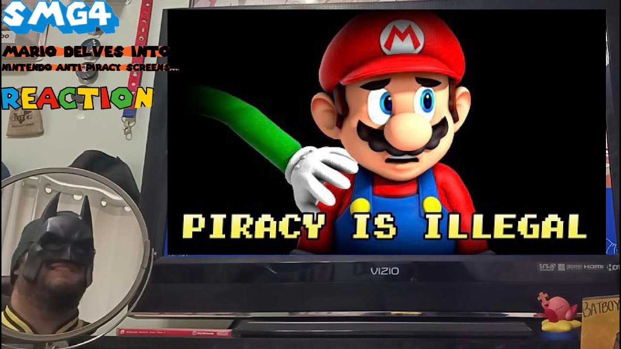 Reaction | Mario Delves Into Nintendo Anti-Piracy Screens... - YouTube