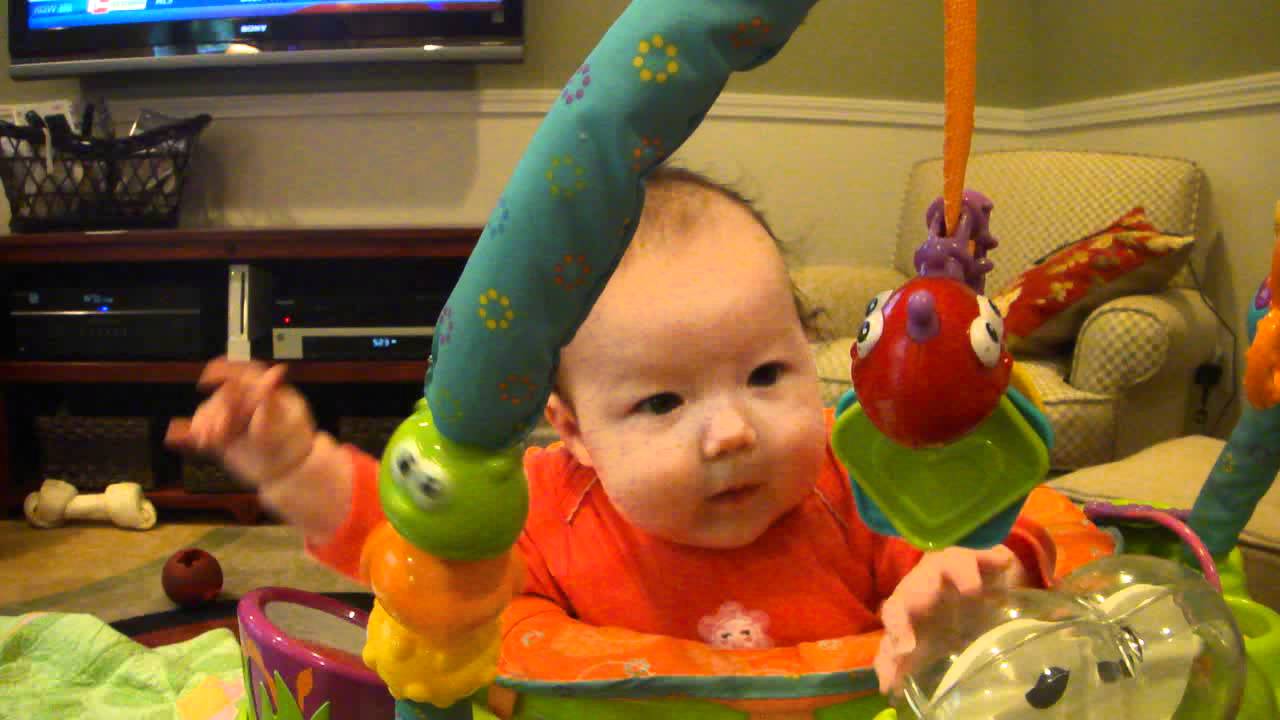 Playing in new chair - YouTube