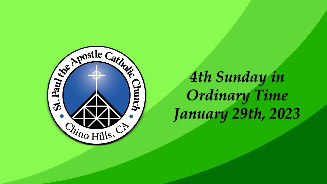 4th Sunday Of Ordinary Time January 29th 2023 YouTube 4th-sunday-of-ordinary-time-january-29th-2023-youtube