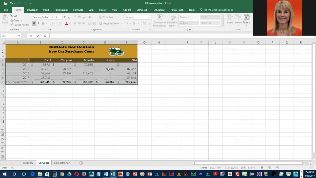 Project 2c Linking Excel Data in a Word Document - YouTube