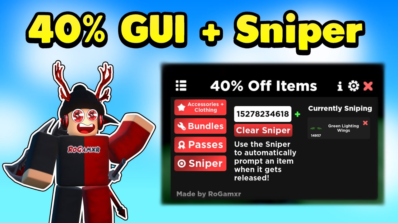 My 40% Gui w/ Built in UGC SNIPER!!! | How to setup & showcase - YouTube