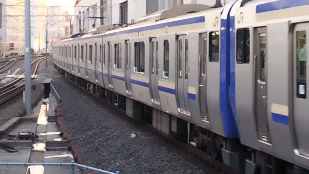 E235系1000番台クラF-28編成+クラJ-06編成横浜駅高速入線 - YouTube