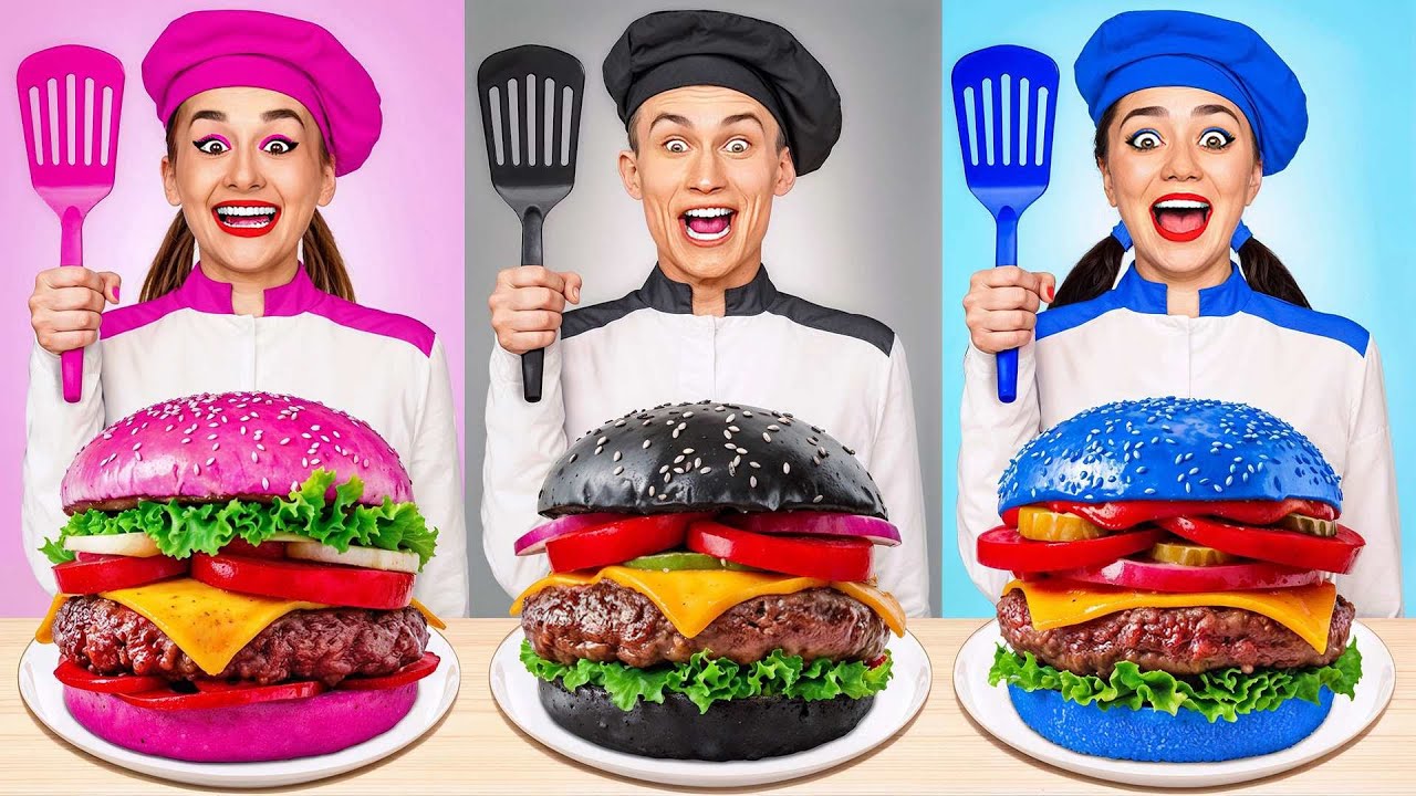 Eating Only ONE COLOR Food for 24 Hours Challenge | Olala - YouTube