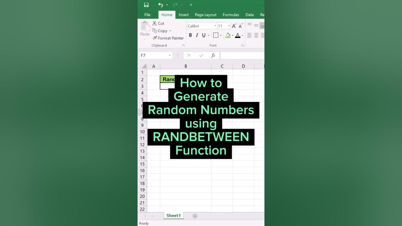 Boost Your Excel Skills: Master the RANDBETWEEN Function for Random Number Generation - YouTube