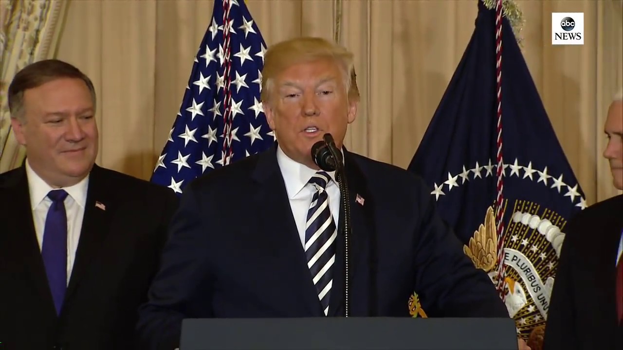 President Trump participates in swearing-in ceremony of Secretary of ...