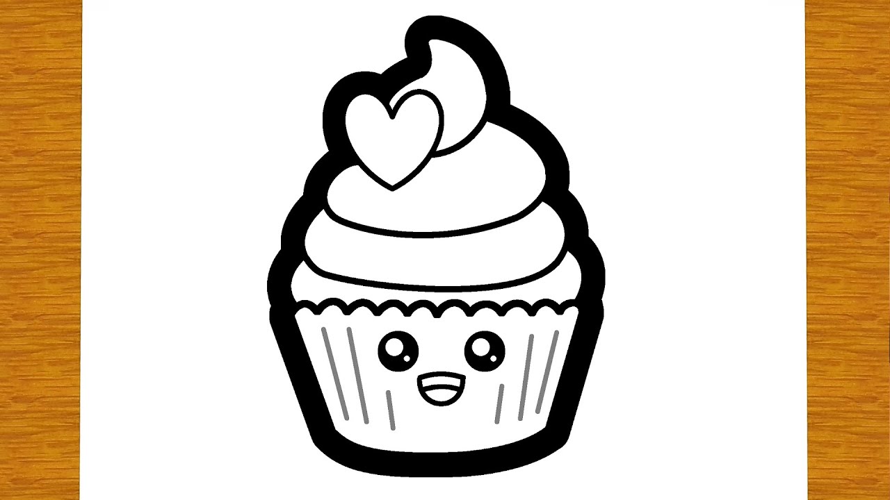 BELAJAR MELUKIS CUPCAKE COMEL | Lukisan yang senang - YouTube