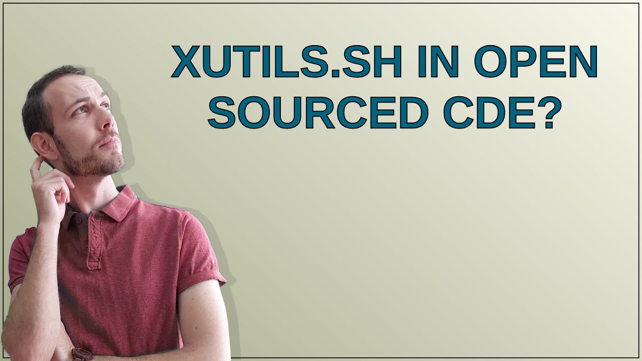 Unix: xutils.sh in open sourced CDE? - YouTube