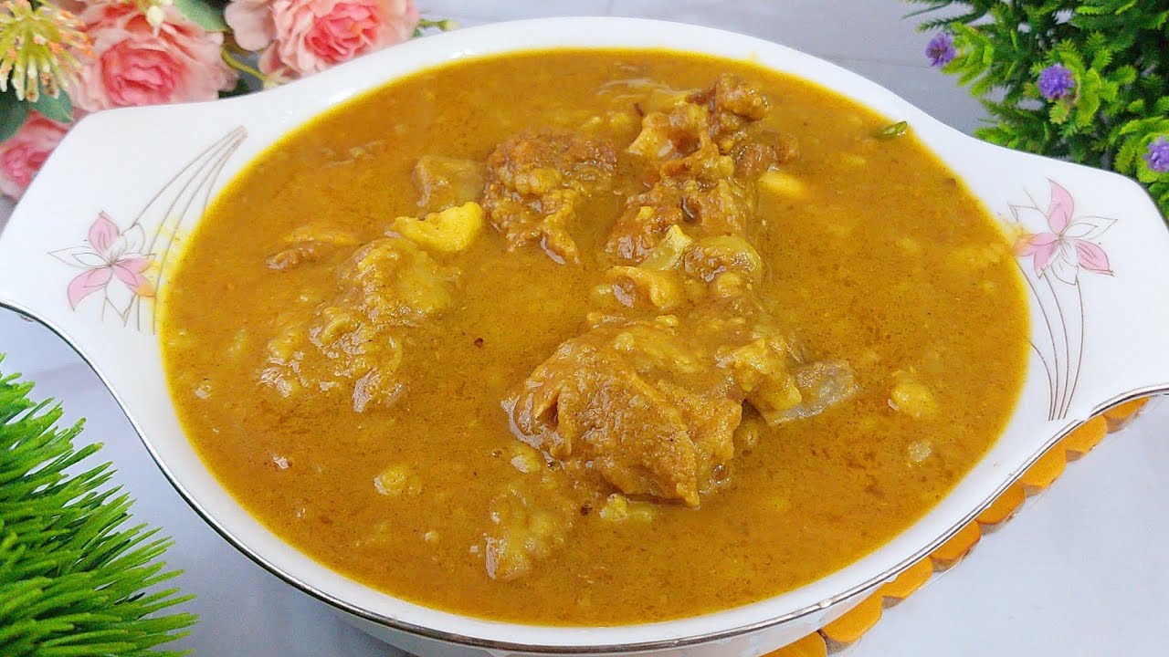 Traditional Alu Ghati Recipe. খাসির মাংস দিয়ে আলু ঘাঁটি। Potato Curry ...