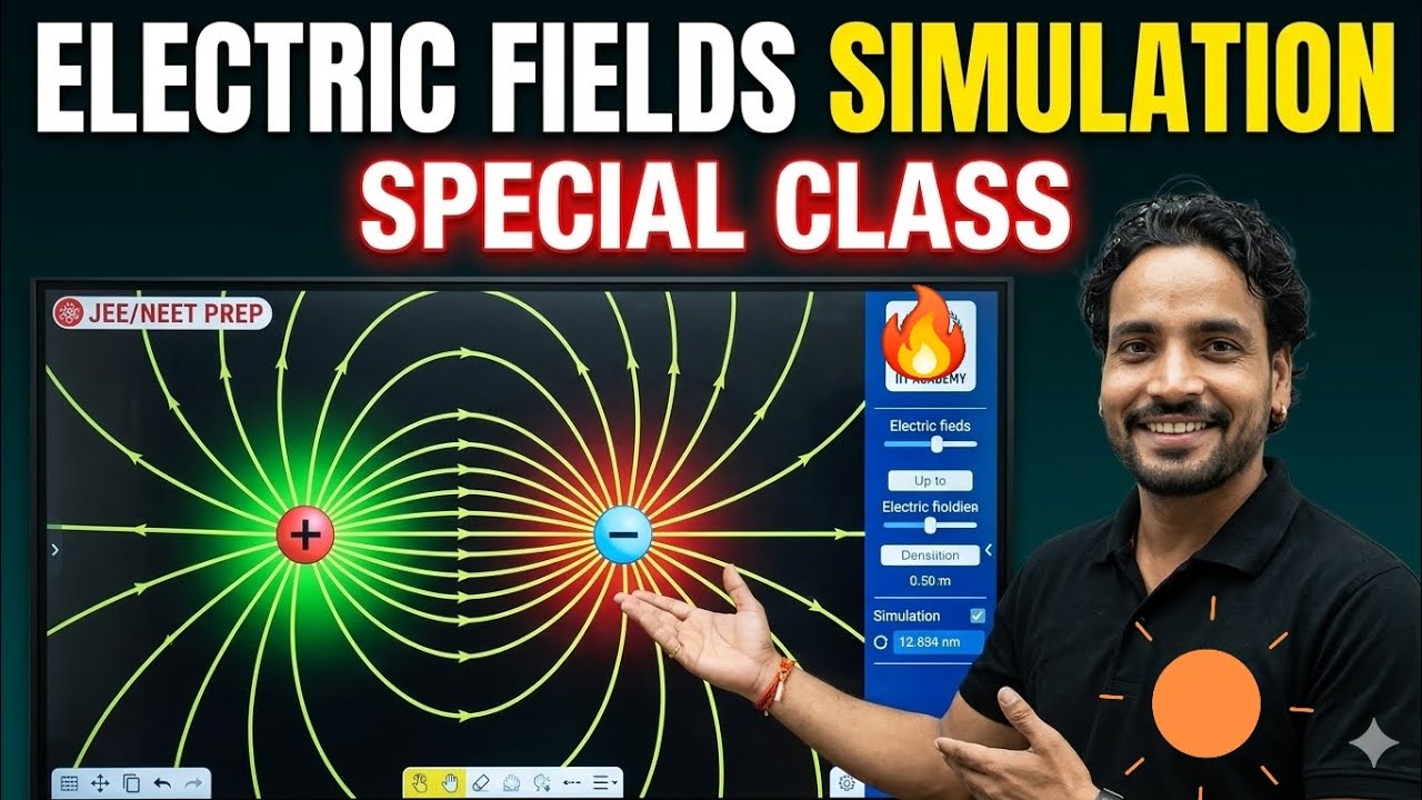 ELECTRIC FIELDS SIMULATION CLASS FOR 12TH DUE TO POINT CHARGE - YouTube