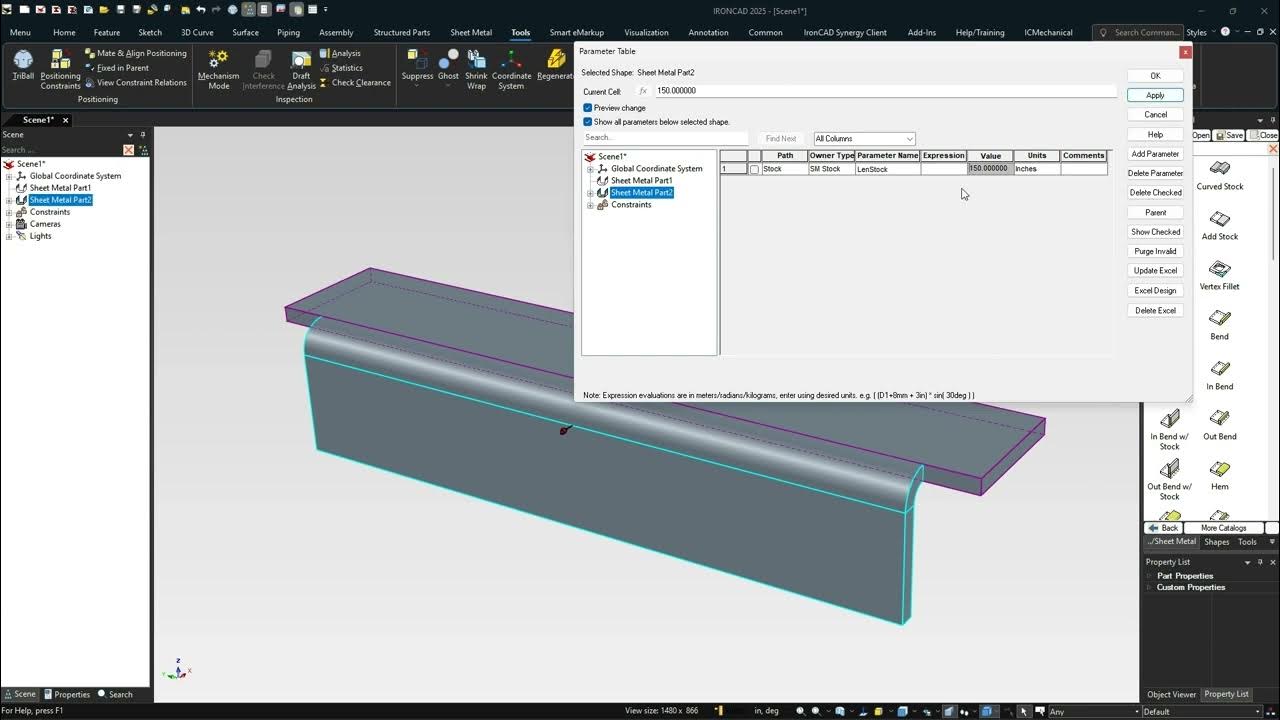 IronCAD Tech Tip - Building Parametric Offsets on Sheet Metal Bends - YouTube
