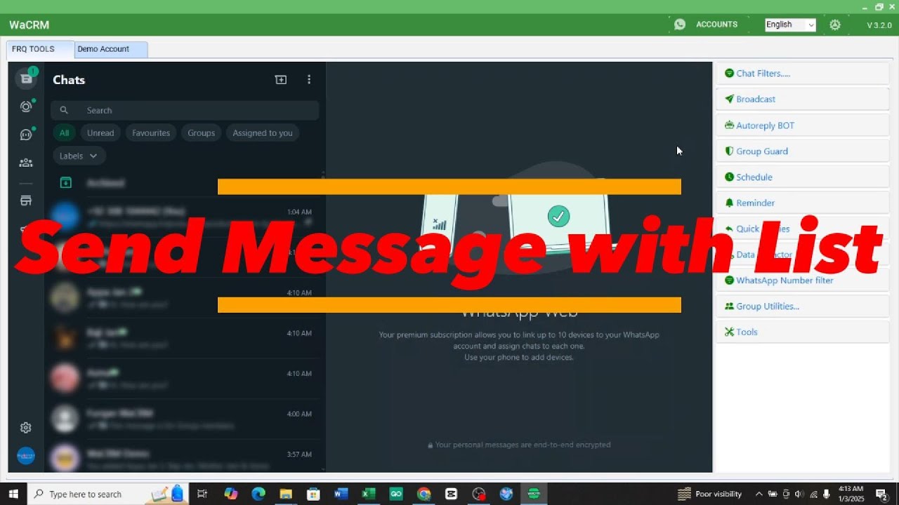 How to Send WhatsApp Message With List Button To Contacts in WaCRM By ...