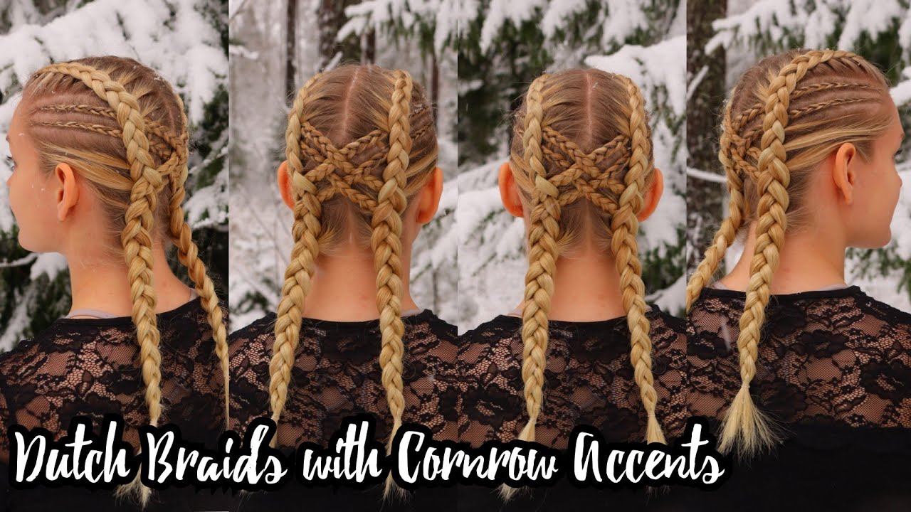 Braided Criss-Cross Pattern with Dutch Braids - YouTube