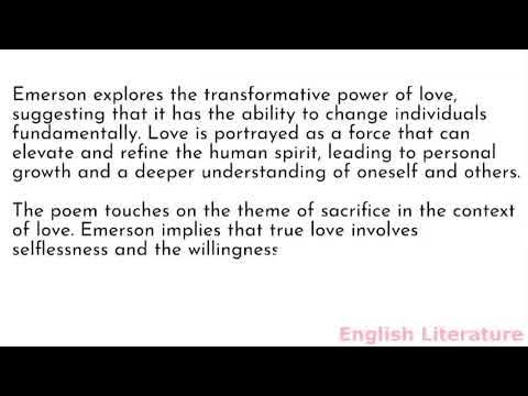 Summary and Analysis of Give All to Love by Ralph Waldo Emerson - YouTube