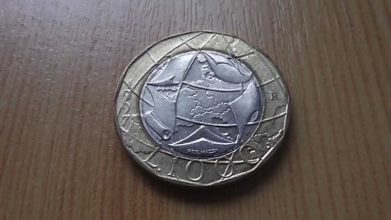 1000 Lira coin of Italy - Repvbblica Italiana in HD - YouTube