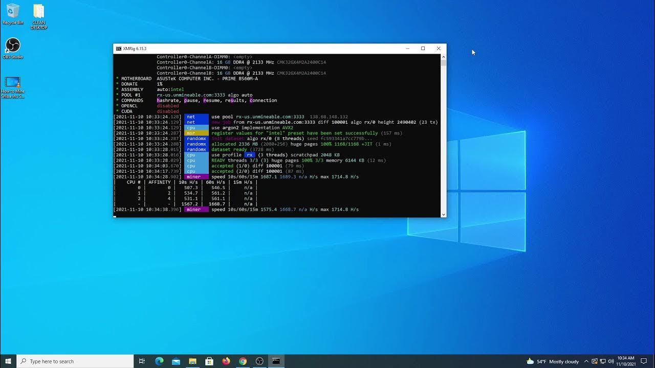 How to CPU mine using XMrig and GPU mine using Phoenixminer - YouTube