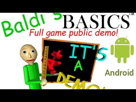 Main Baldi's Basic Full Game Public Demo Android - YouTube