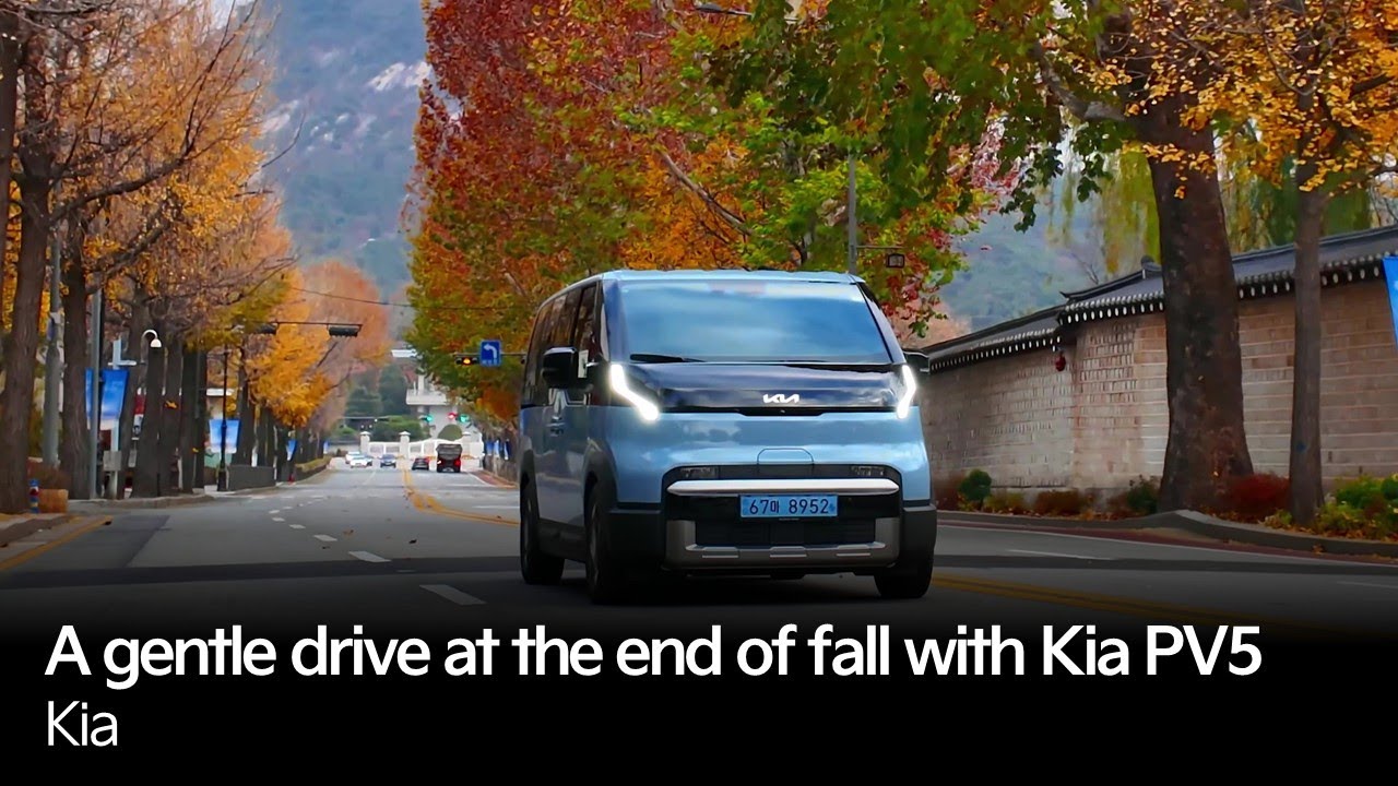 A gentle drive at the end of fall with Kia PV5 | Kia - YouTube