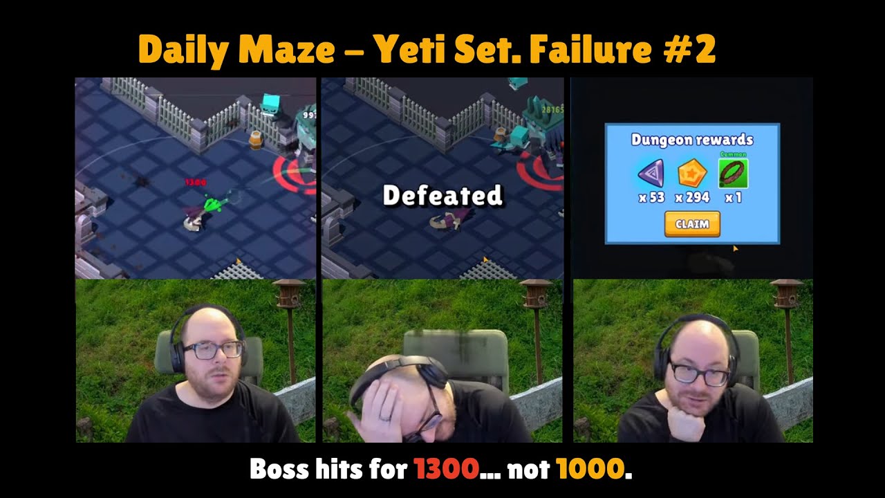 Daily Maze Yeti Set (Attempt 2 - another fail) - YouTube