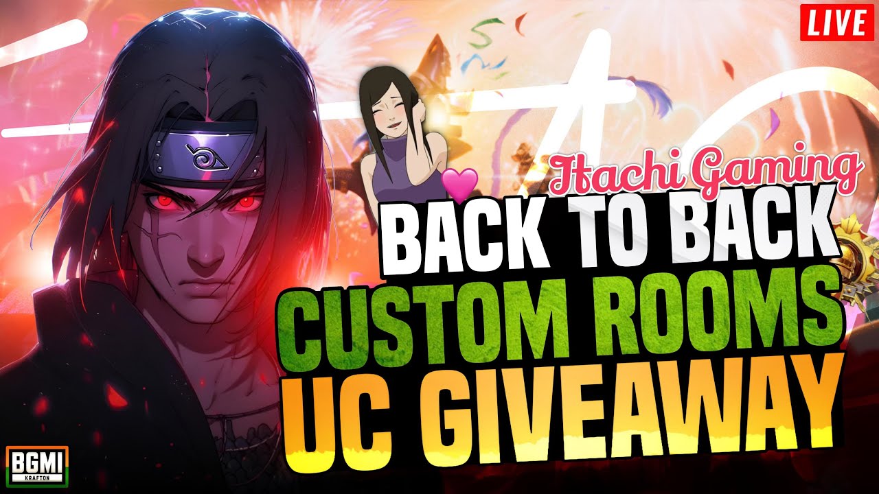 BGMI LIVE CUSTOM ROOM | RP AND UC GIVEAWAY EVERY MATCH | ALL WEAPONS ...