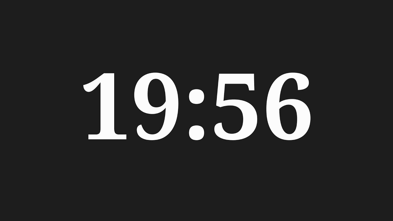 19 Minutes 56 Seconds Timer - YouTube