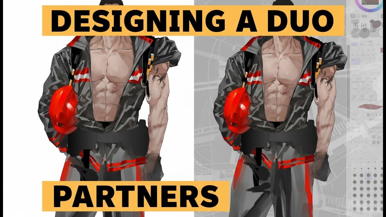 Designing a Police & Firefighter Duo | Original Character Speedpaint ...