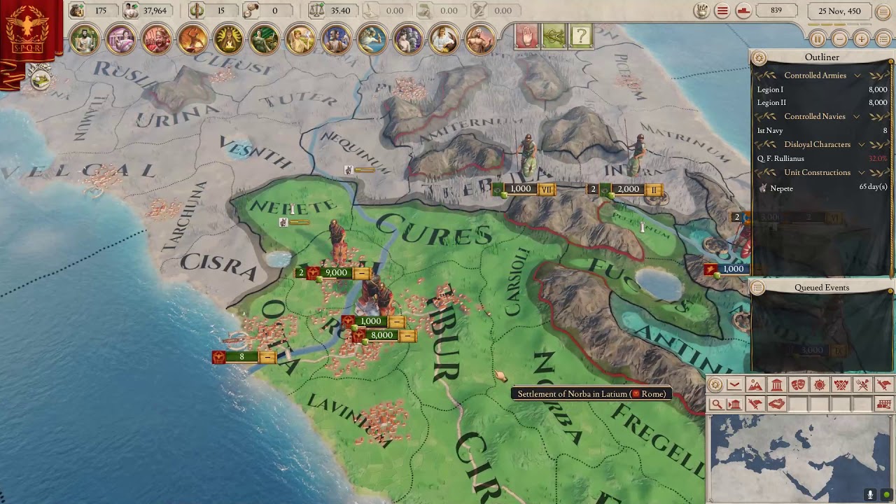 Imperator Rome : Rome gameplay Archimedes (part 1) - YouTube