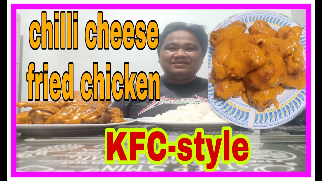 Chilli cheese fried chicken kfc style - YouTube