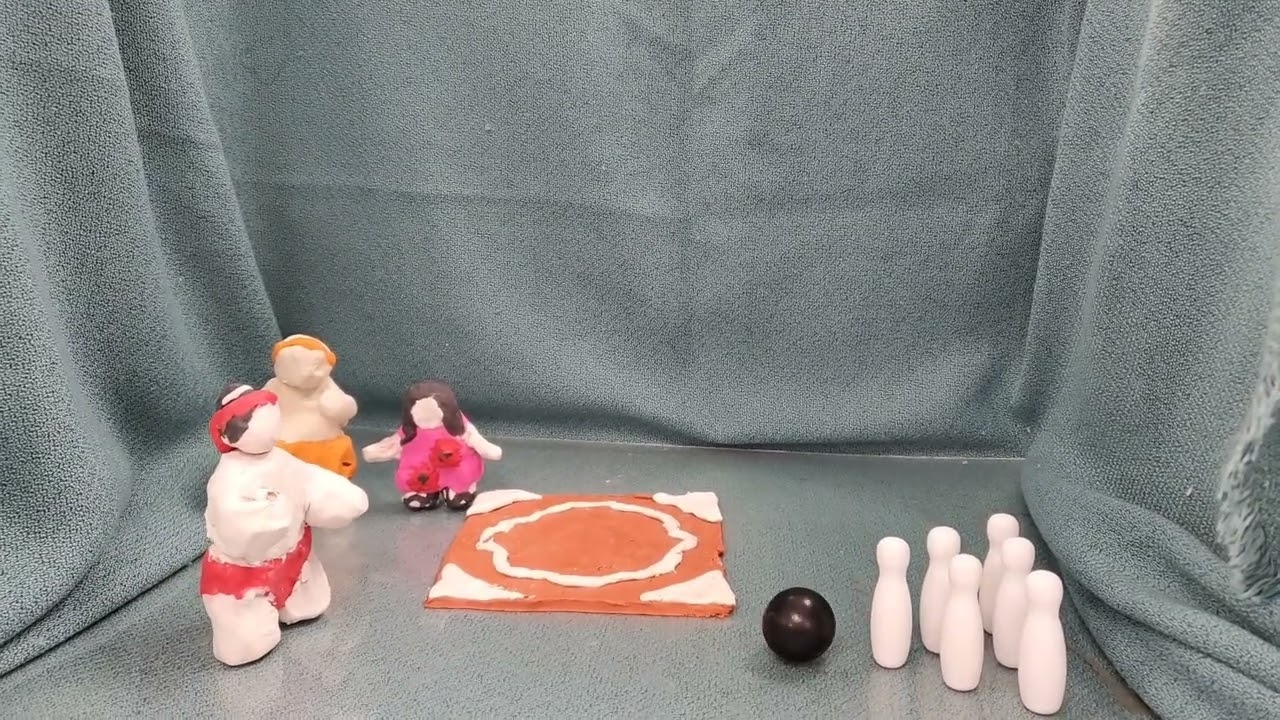 sumo bowling clay animation - YouTube