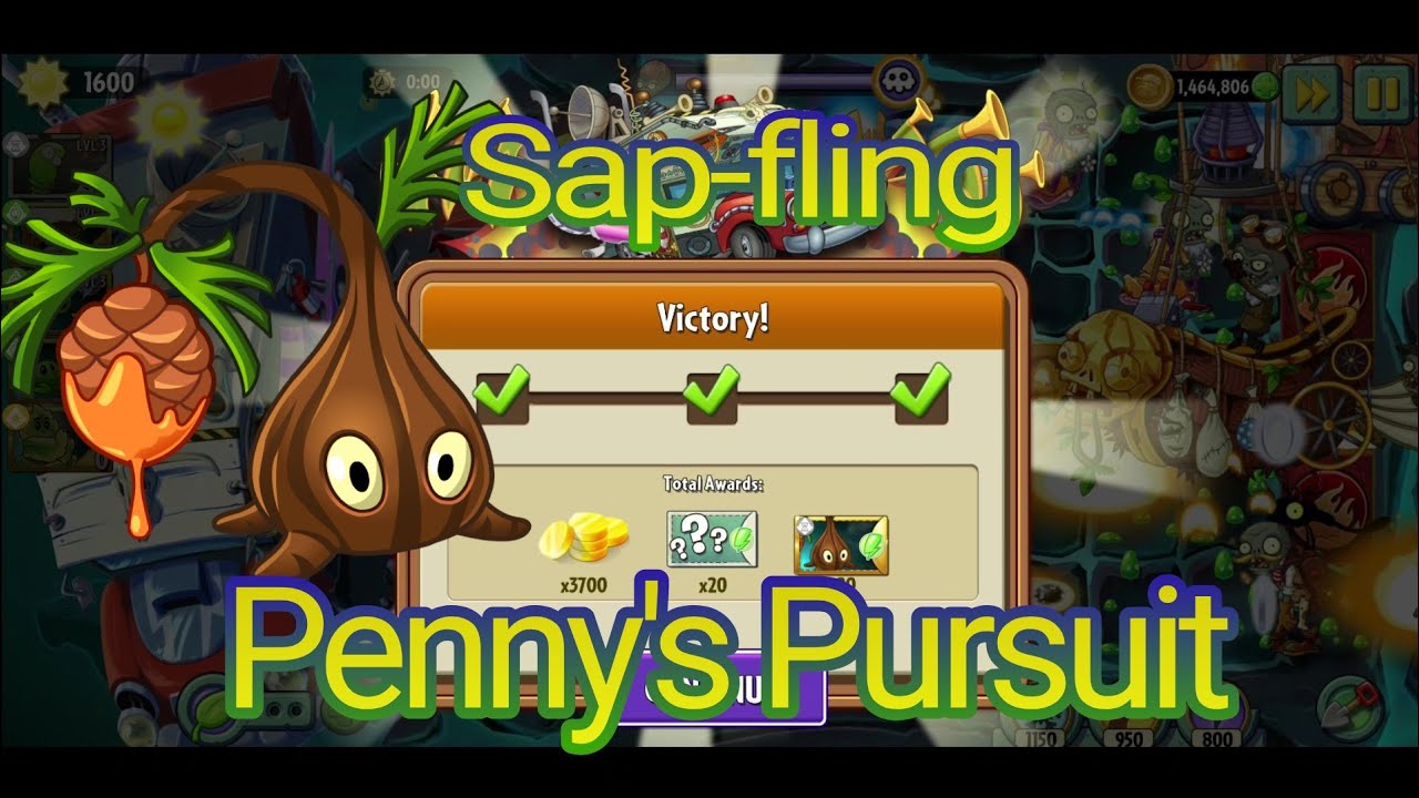 Plants vs. Zombies 2 Penny's Pursuit - Sap fling - YouTube