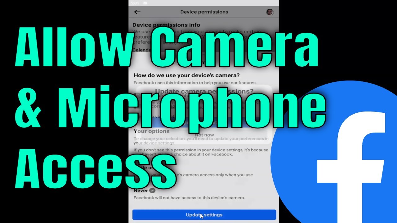 How to Allow Camera and Microphone Access on Facebook App [2025] - YouTube