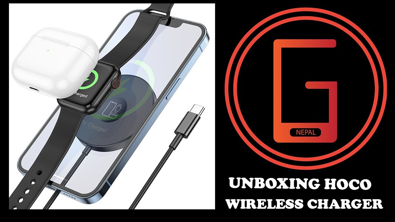 HOCO CW41 || 3 IN 1 WIRELESS CHARGER FOR MOBILES , WATCHES AND AIRPODS ...