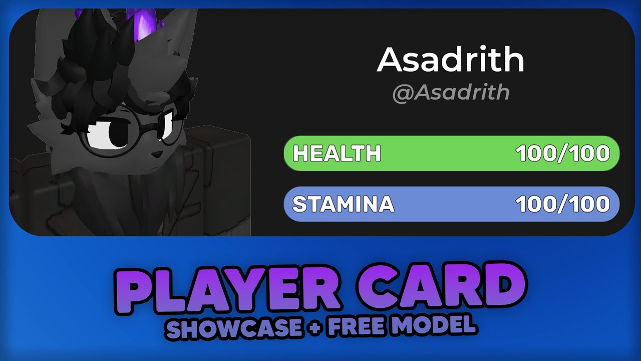 Player Card // Roblox Showcase + Free Model - YouTube