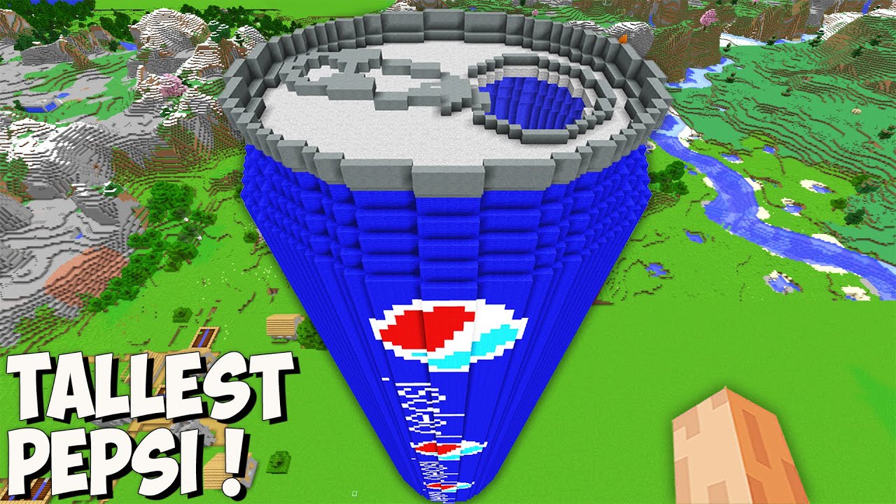 NEVER DRINK THIS TALLEST PEPSI in Minecraft!!! I found THE BIGGEST ...