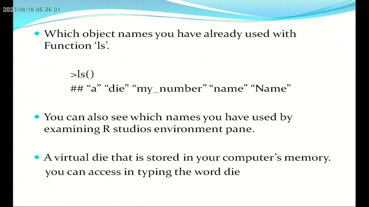 Objects in R Programming - YouTube