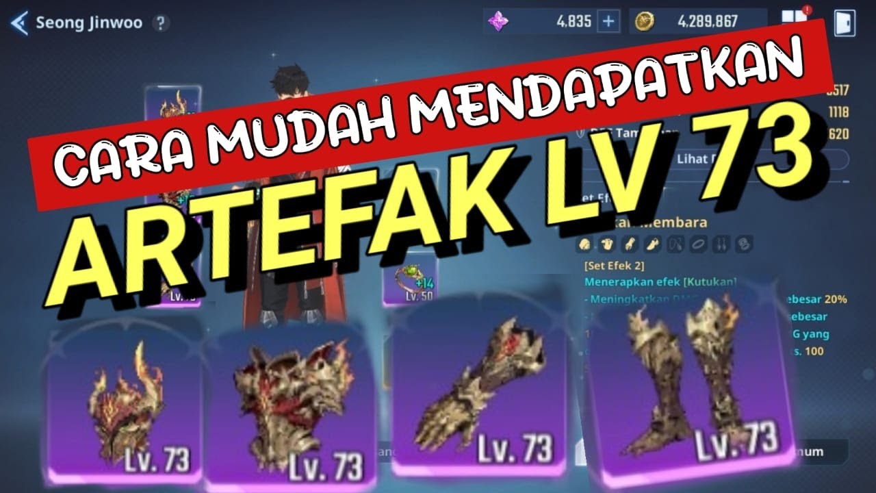 CARA MUDAH DAPATKAN ARTEFAK LV 73 | SOLO LEVELING ARISE | - YouTube