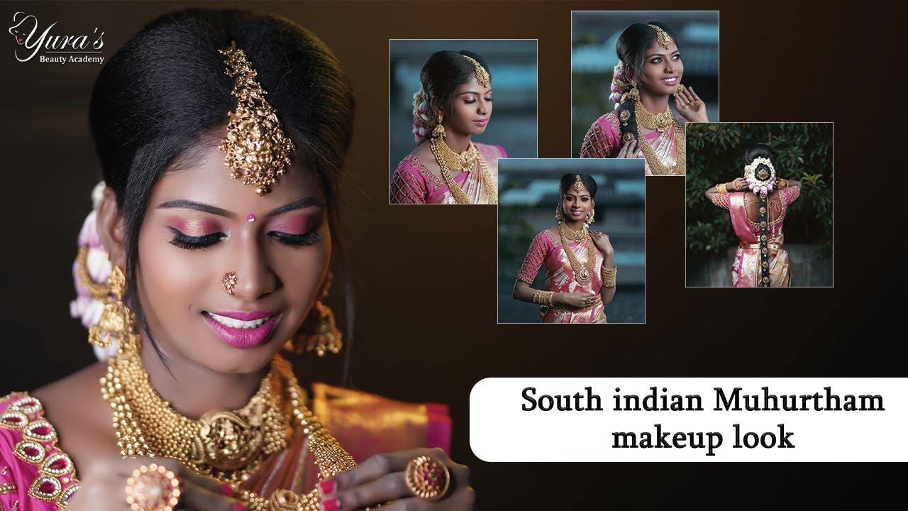 Dark Skin tone makeup/South indian Muhurtham makeup look - YouTube