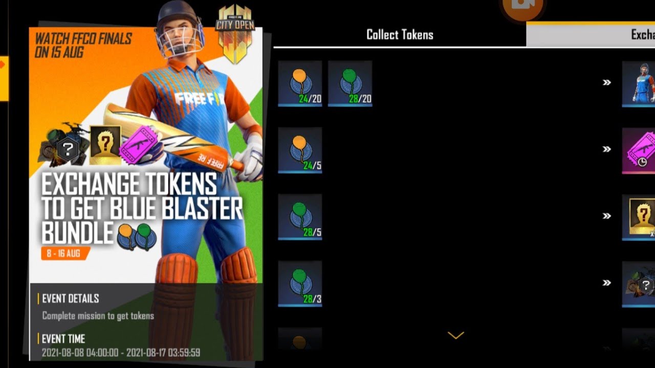 Free Fire New # Blue Blaster Bundle # Free In # Exchange Token - YouTube