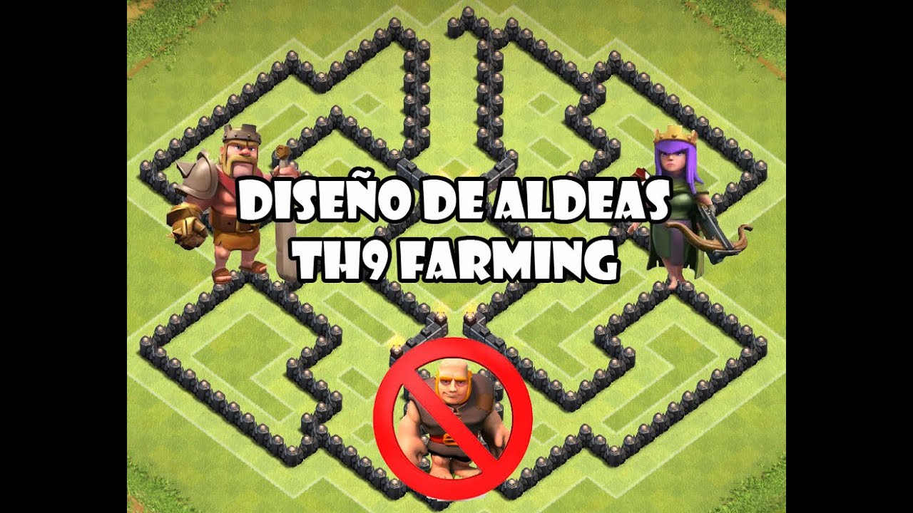 Aldea De Farming Th9 - Base Th9 Farming - 1080 HD - YouTube
