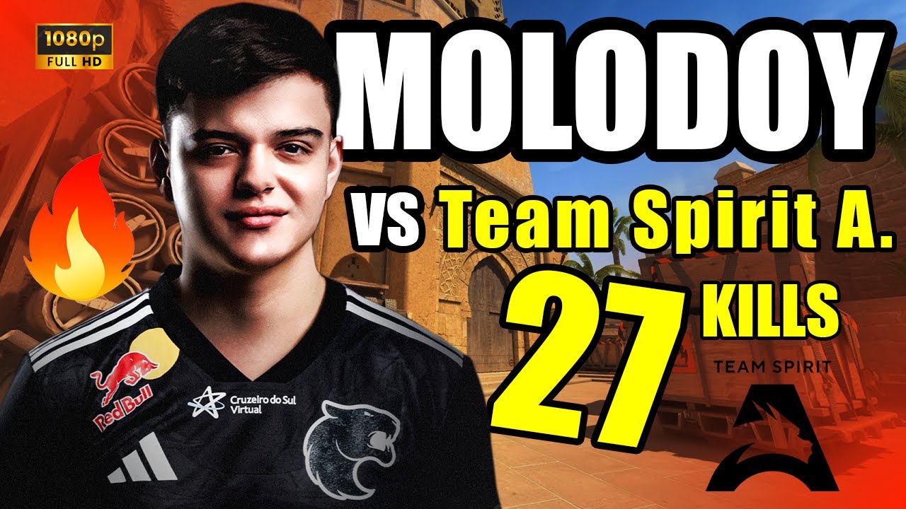 MOLODOY the New player of FURIA vs Team Spirit A. - POV 🔥 27 KlLLS AWP ...