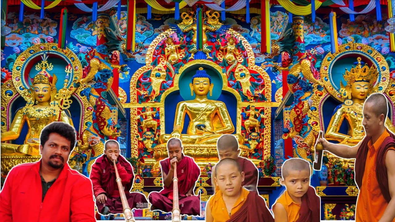 Namdroling Monastery Golden Temple| Monks Strange Rituals | Monastery ...
