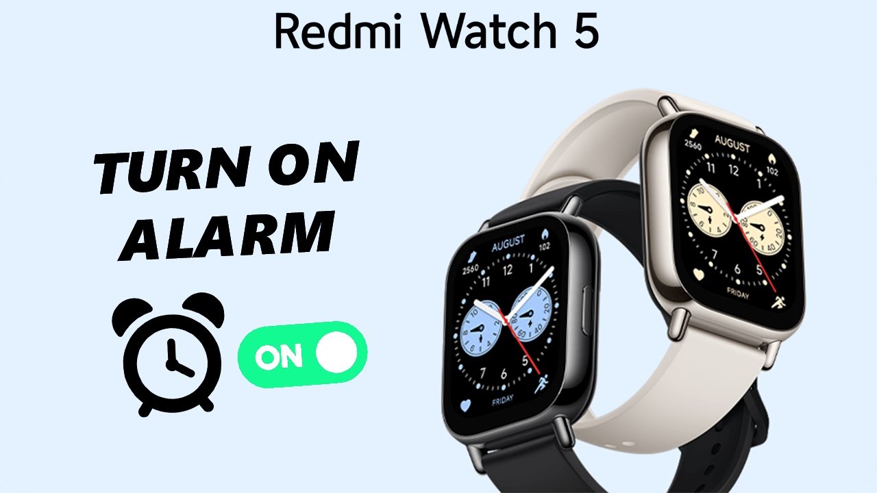 How To Turn ON Alarm On Redmi Watch 5 Lite - YouTube