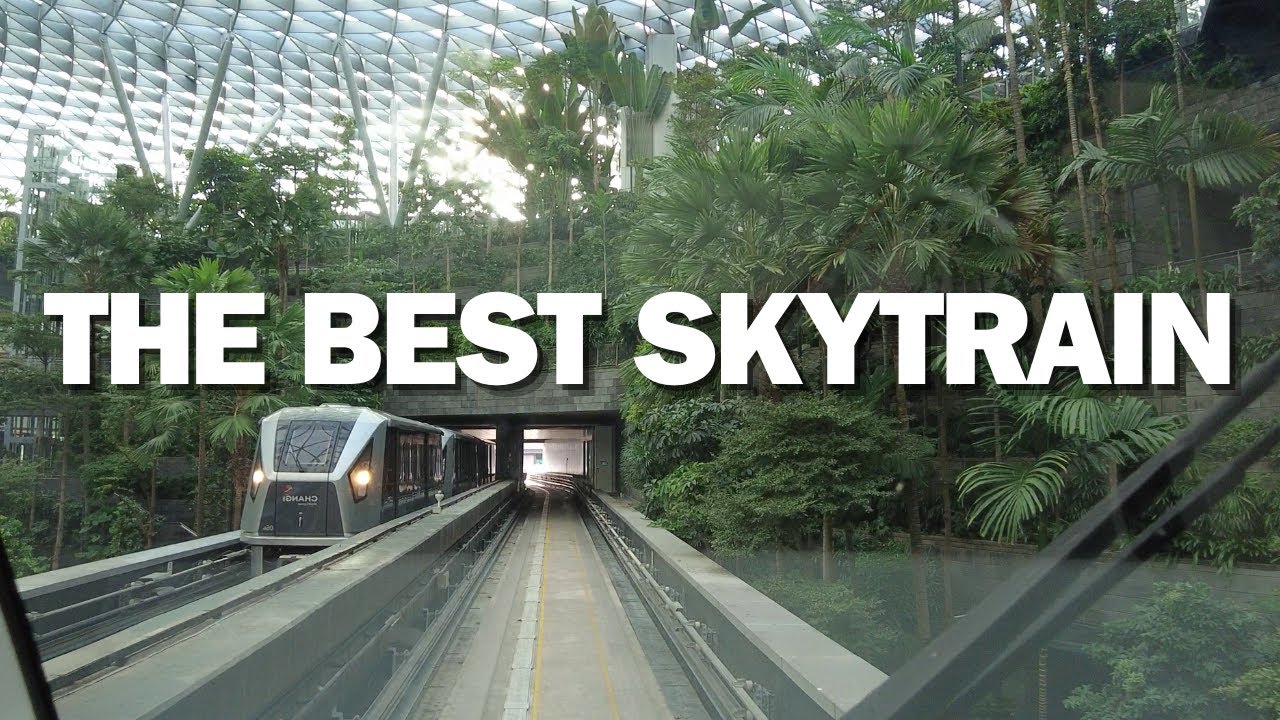 Changi Airport Skytrain Tour Terminal 2 to Terminal 3, Singapore - YouTube