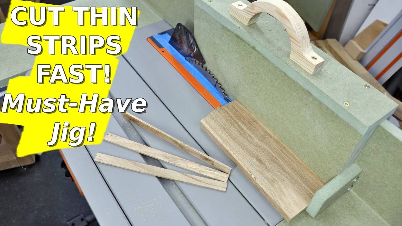 Struggling with Cutting Thin Strips? Build THIS Simple Table Saw Jig ...