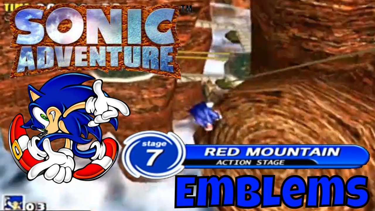 Sonic Adventure (Dreamcast) - Sonic: Red Mountain (Emblems) - YouTube