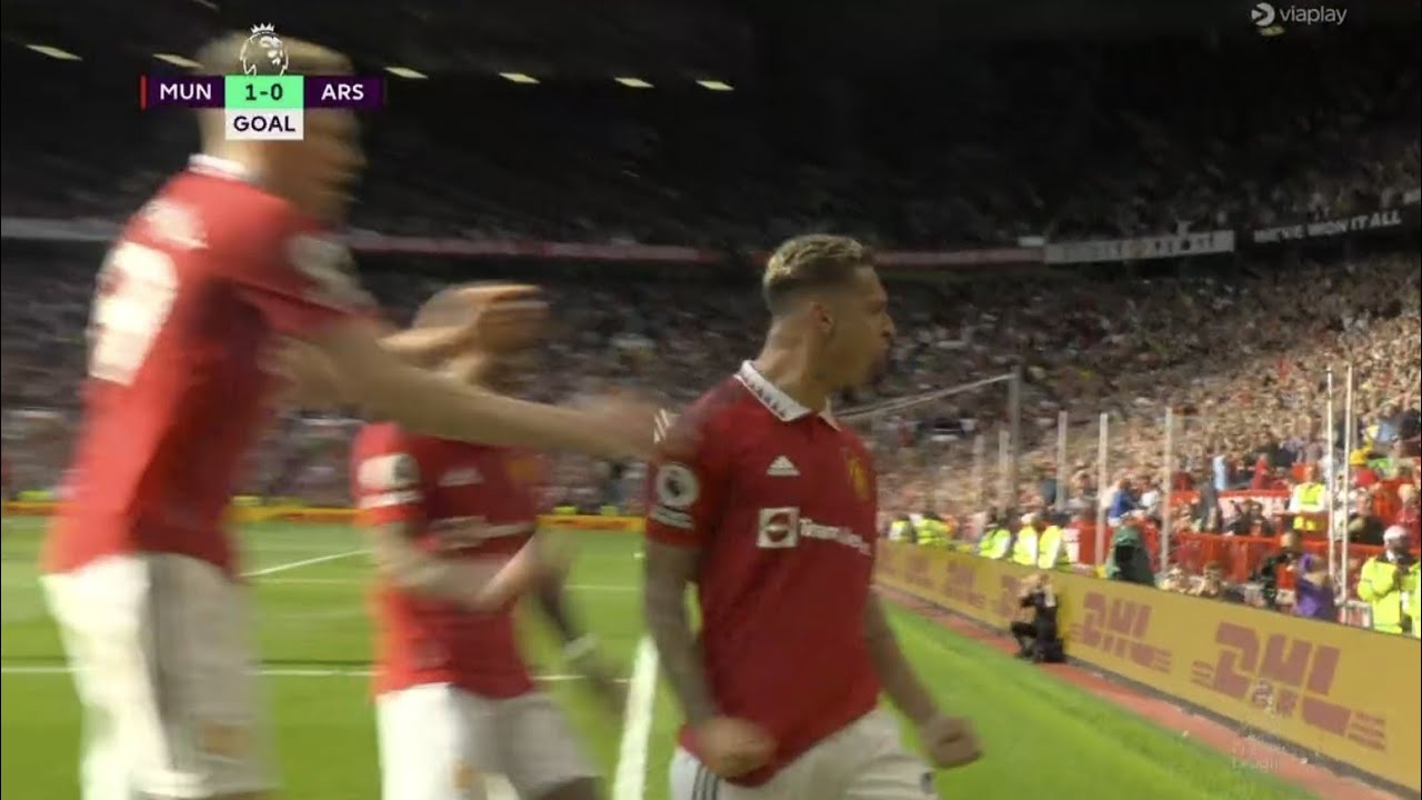 Anthony goal vs Arsenal celebration - YouTube