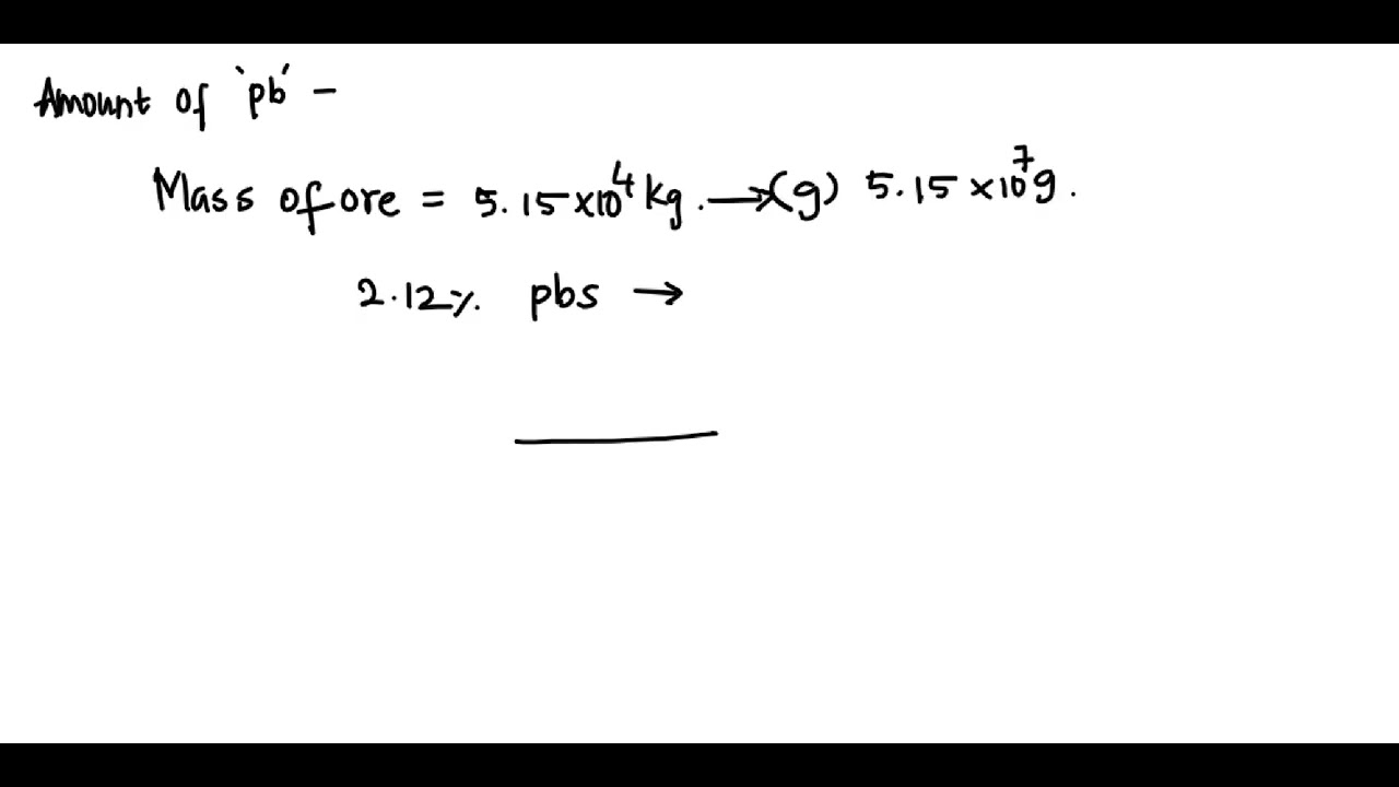A lead ore contains 2.12 - YouTube
