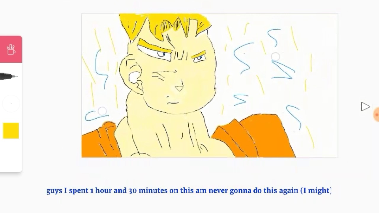 Am done drawing goku (it bad first time doing it) - YouTube