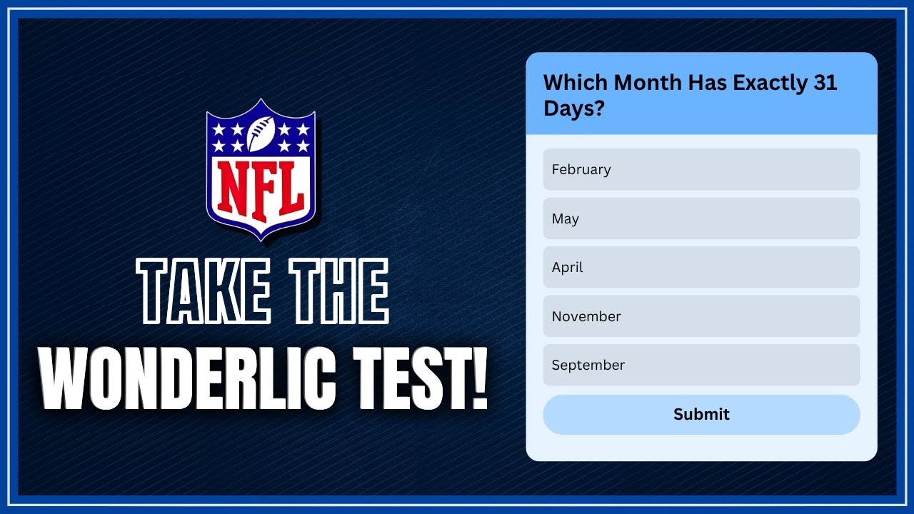 Can You Beat The NFL Wonderlic Test? - YouTube