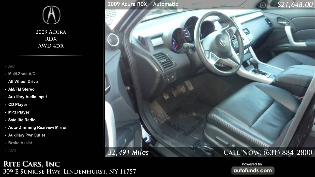 2009 Acura RDX AWD 4dr | Rite Cars, Inc, Lindenhurst, NY - SOLD - YouTube
