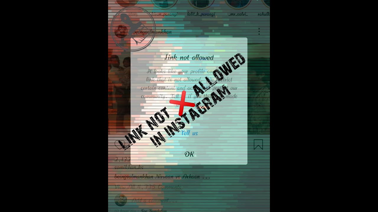 LINK NOT ALLOWED IN INSTAGRAM /Problem solution - YouTube